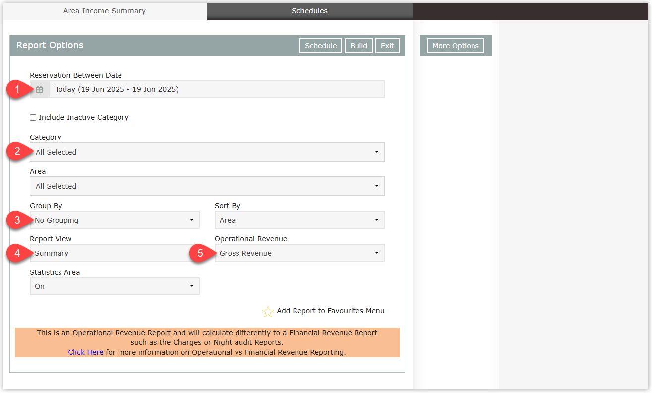 Area Income Summary Report – RMS Help Center