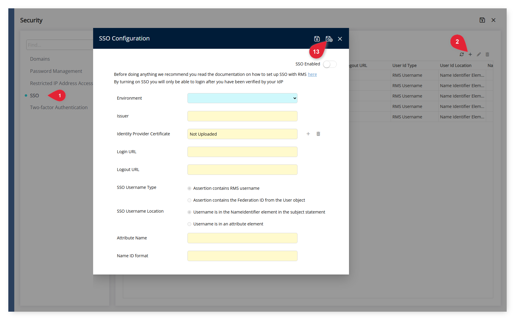 Setup Single Sign On (SSO) in RMS – RMS Help Center